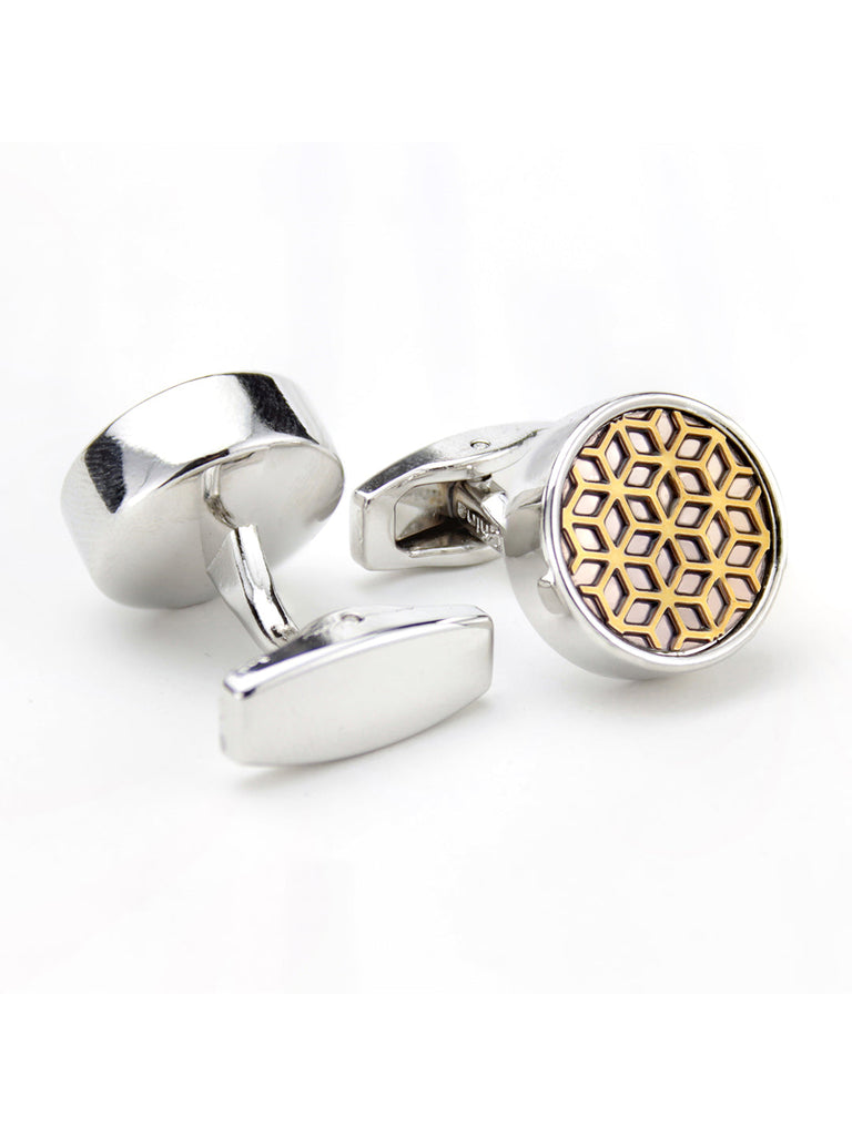 Kavove The Artful Golden & Silver Cufflinks For Men | Buy Cufflinks ...